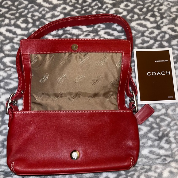 Bags | Vintage Coach Red Purse | Poshmark